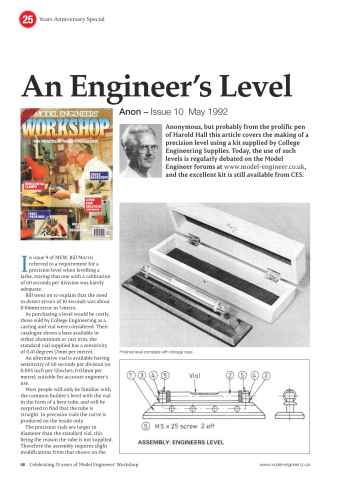 Model Engineer Magazine - 25 Years of Model Engineers Workshop Special ...