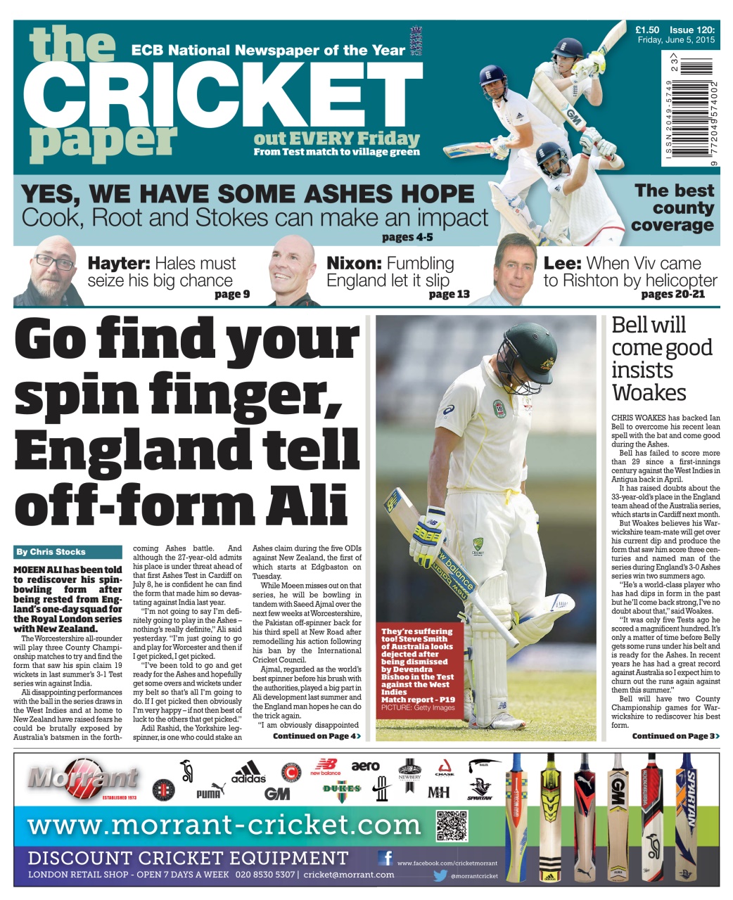 The Cricket Paper Magazine - 5th June 2015 Back Issue