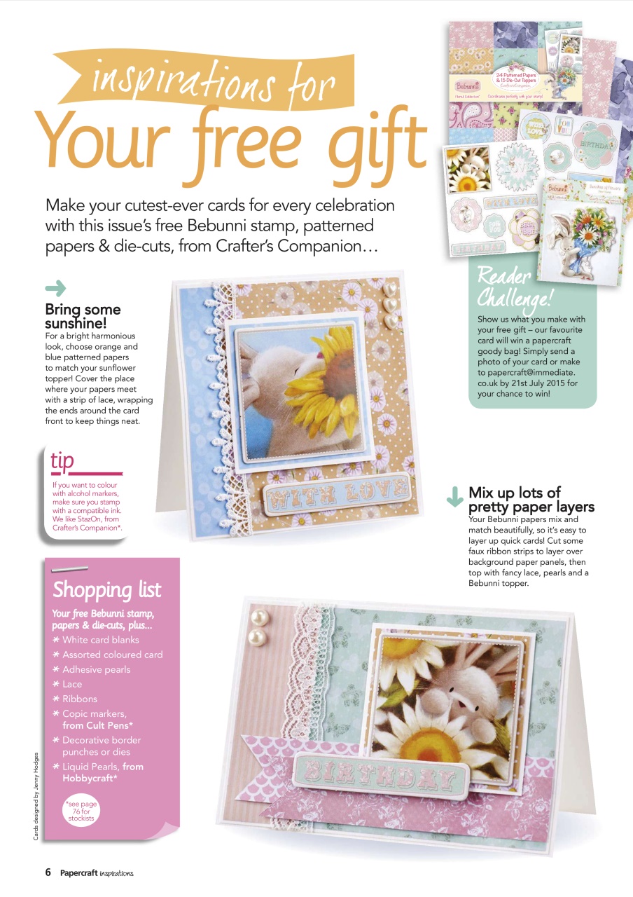 Papercraft Inspirations Magazine - August 2015 Back Issue