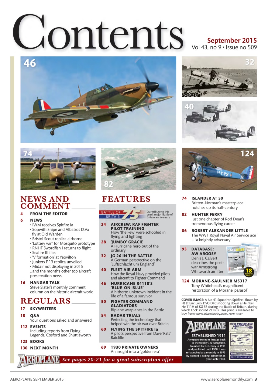 Aeroplane Magazine - September 2015 Back Issue