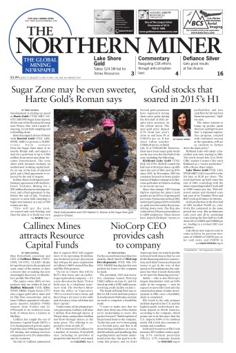 The Northern Miner Magazine - Vol. 101 No. 24 Back Issue