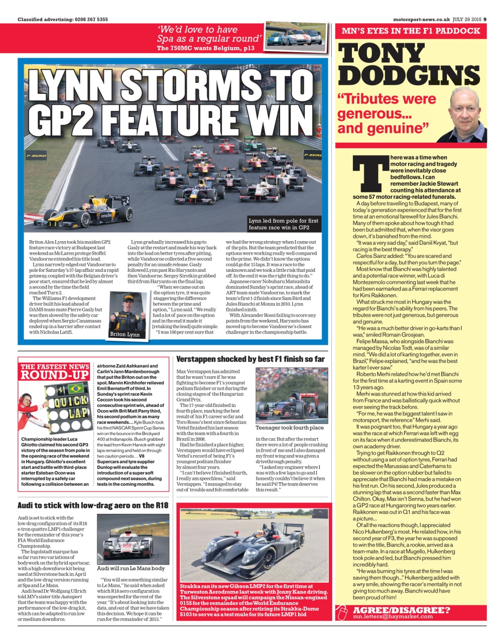 Motorsport News Magazine - 29th July 2015 Back Issue