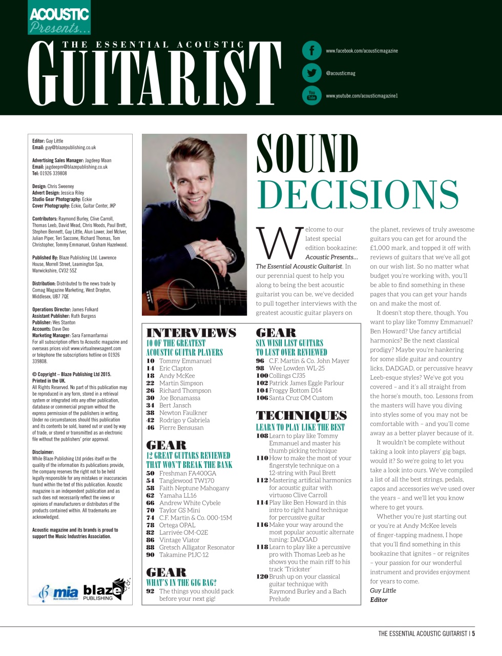 Acoustic Magazine - Acoustic presents the essential acoustic guitarist ...