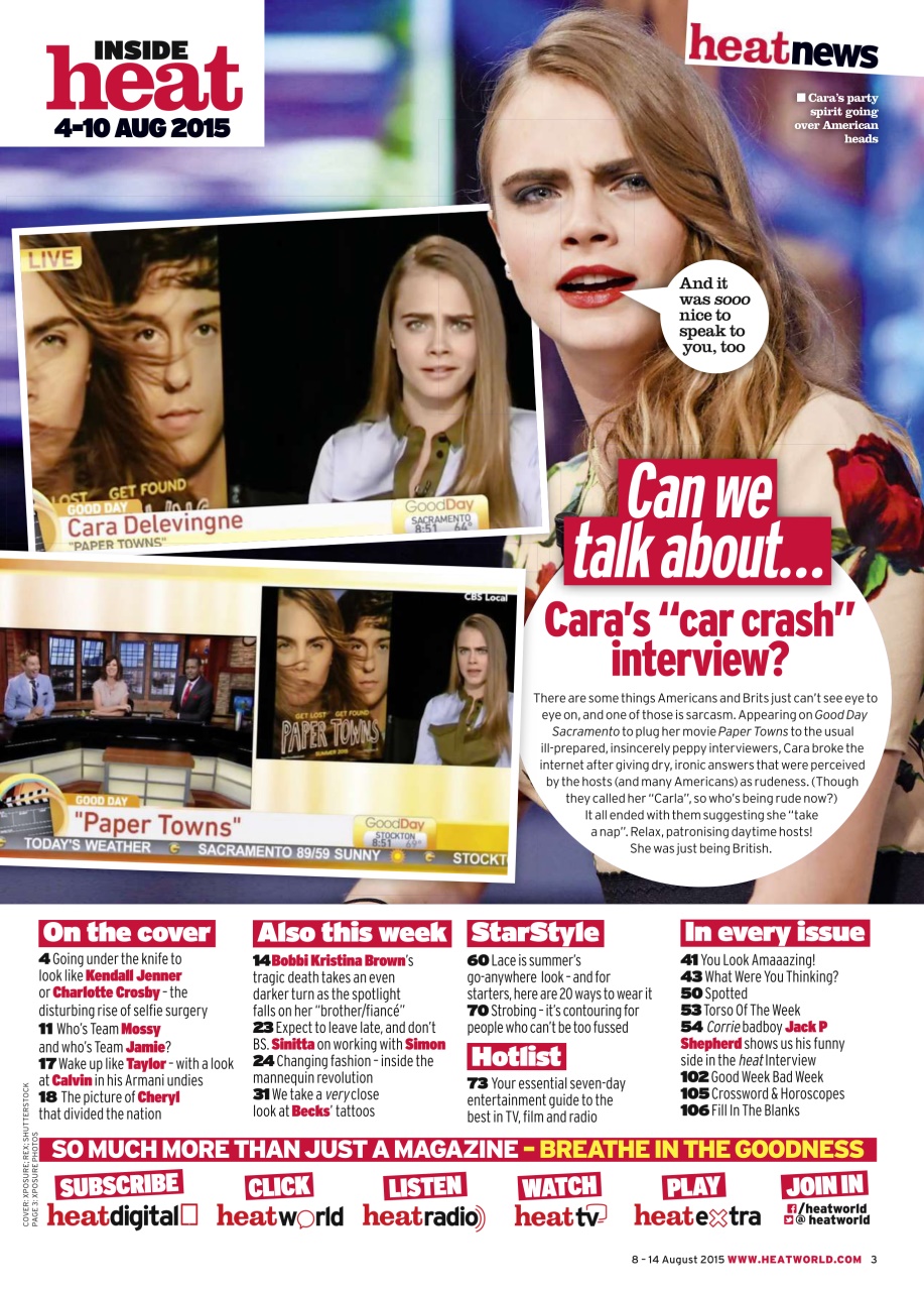 Heat Magazine - 8th August 2015 Back Issue