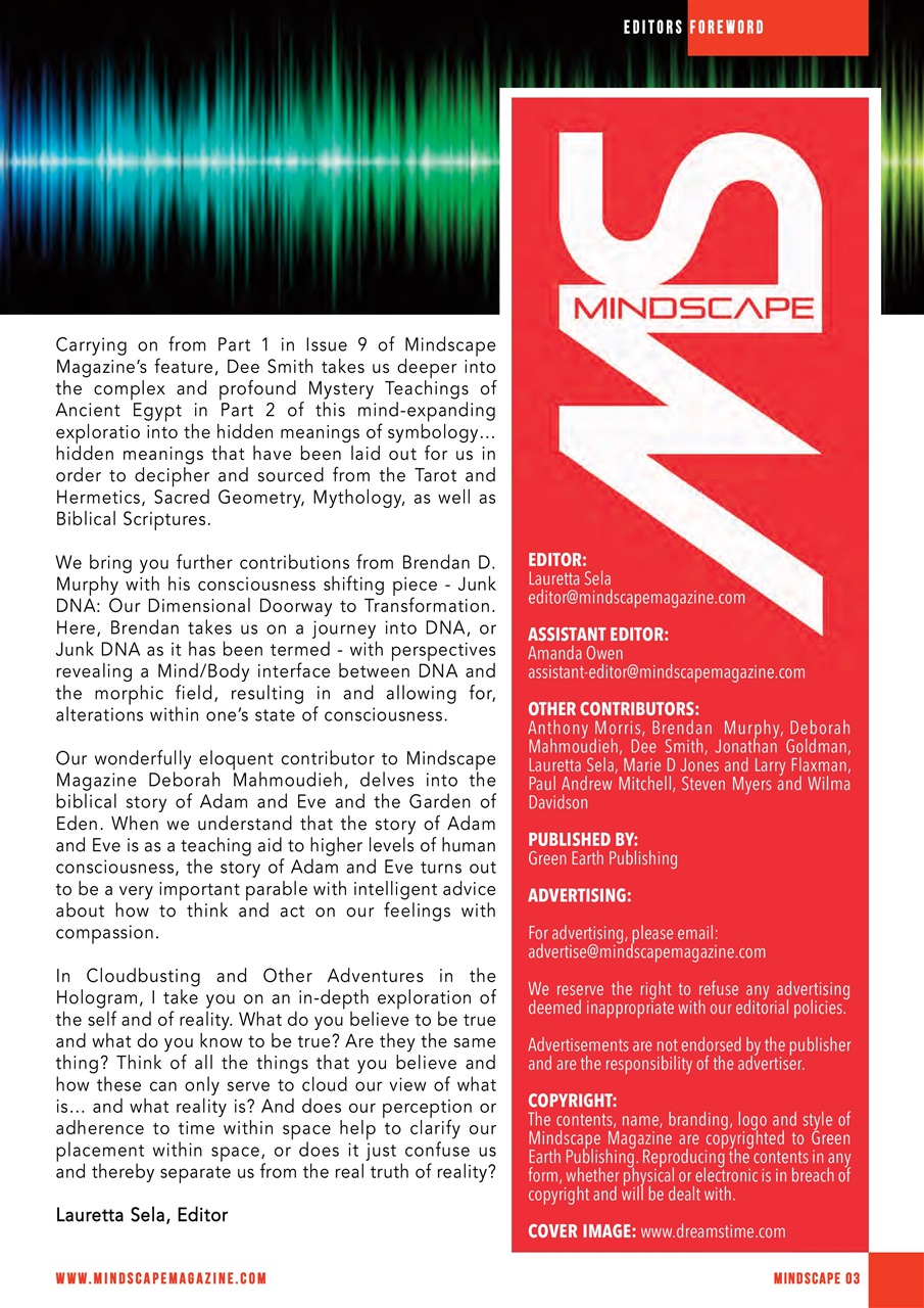 Mindscape Magazine - Issue 10 Back Issue