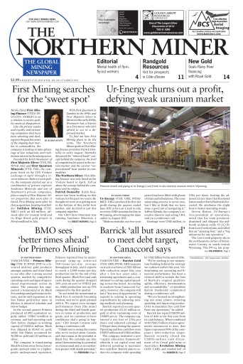 The Northern Miner Magazine - Vol. 101 No. 27 Back Issue