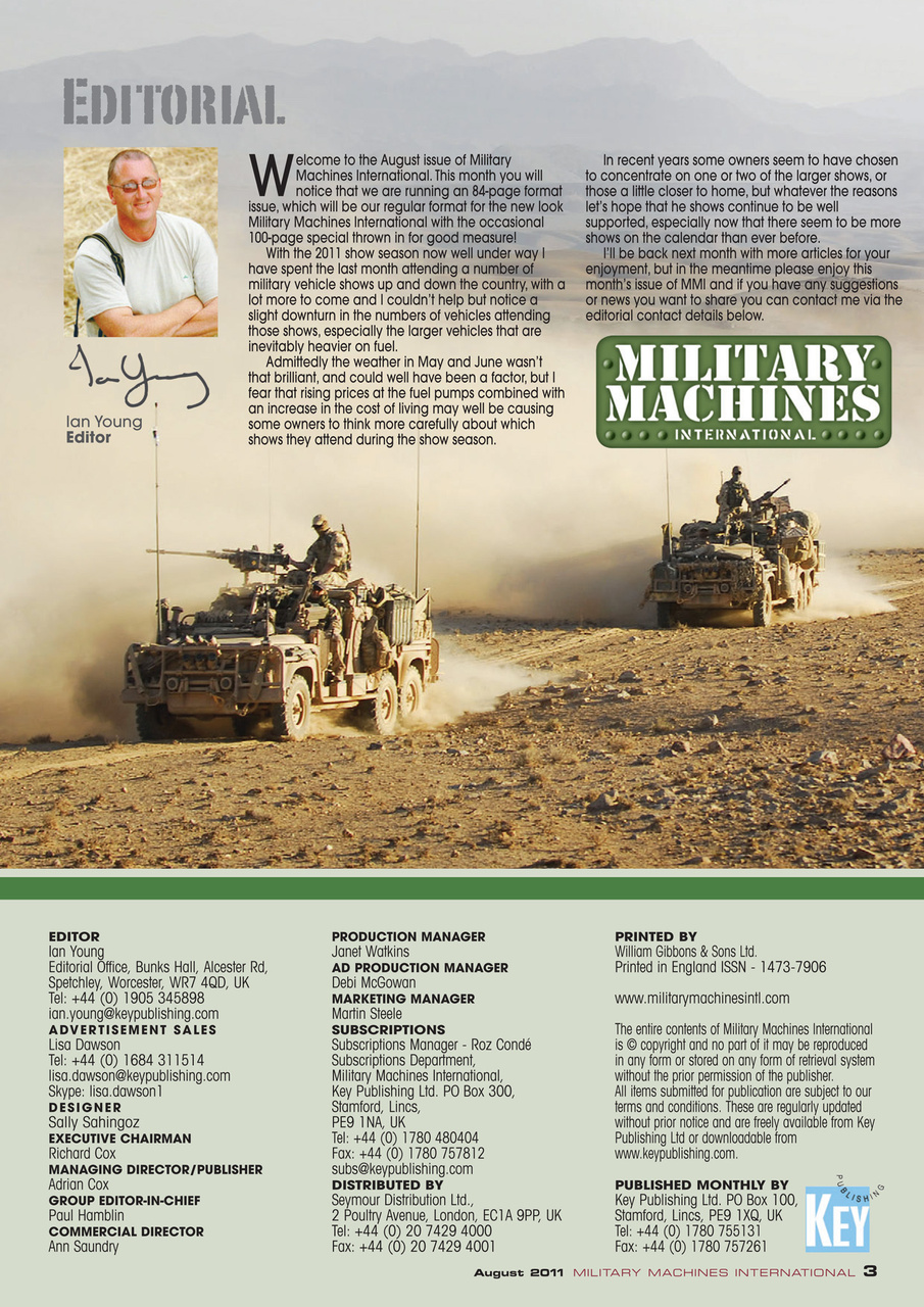 Military Machines International Magazine - August 2011 Vol.11 No.3 Back ...