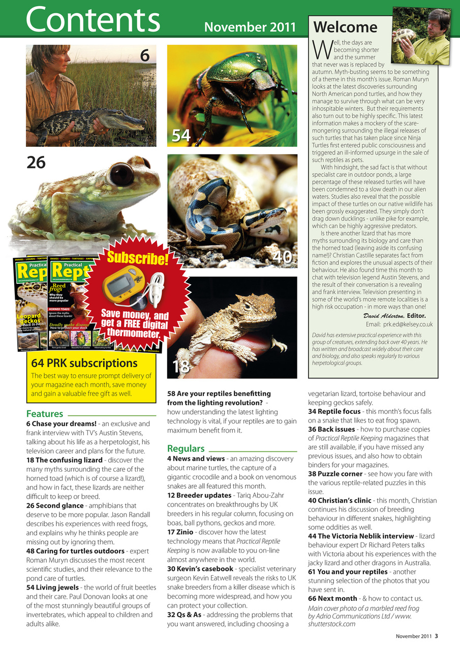 Practical Reptile Keeping Magazine - No.30 Reed Frogs Back Issue