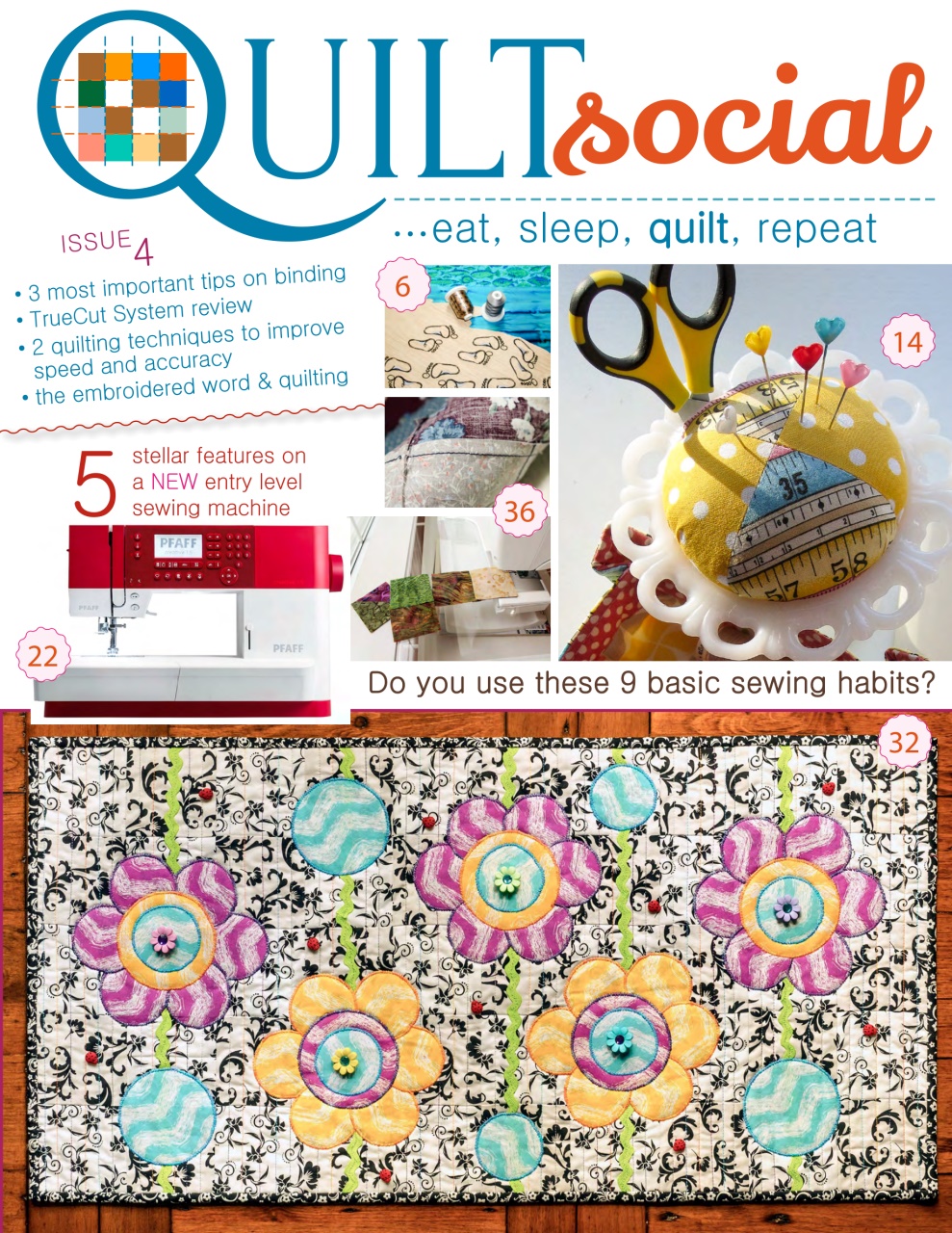 A Needle Pulling Thread Magazine - QUILTsocial Issue 4 Back Issue
