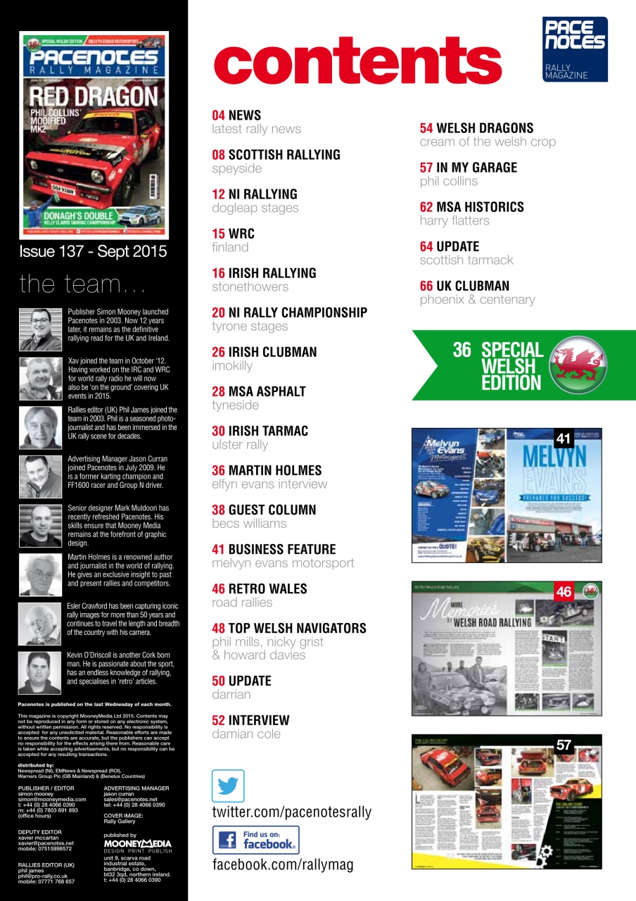 Pacenotes Rally magazine - Issue 137 - September 2015 Vorige editie