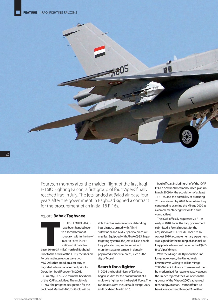 Combat Aircraft Journal Magazine - October 2015 Back Issue