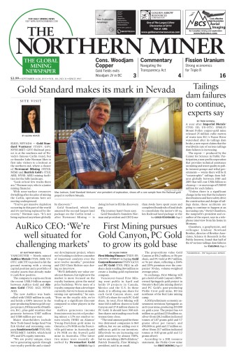 The Northern Miner Magazine - Vol. 101 No. 31 Back Issue