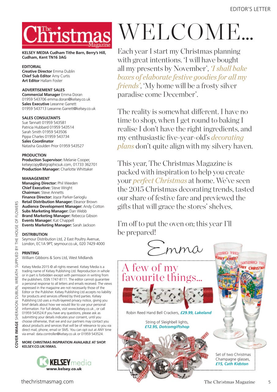 The Christmas Magazine - The Christmas Magazine 2015 Back Issue