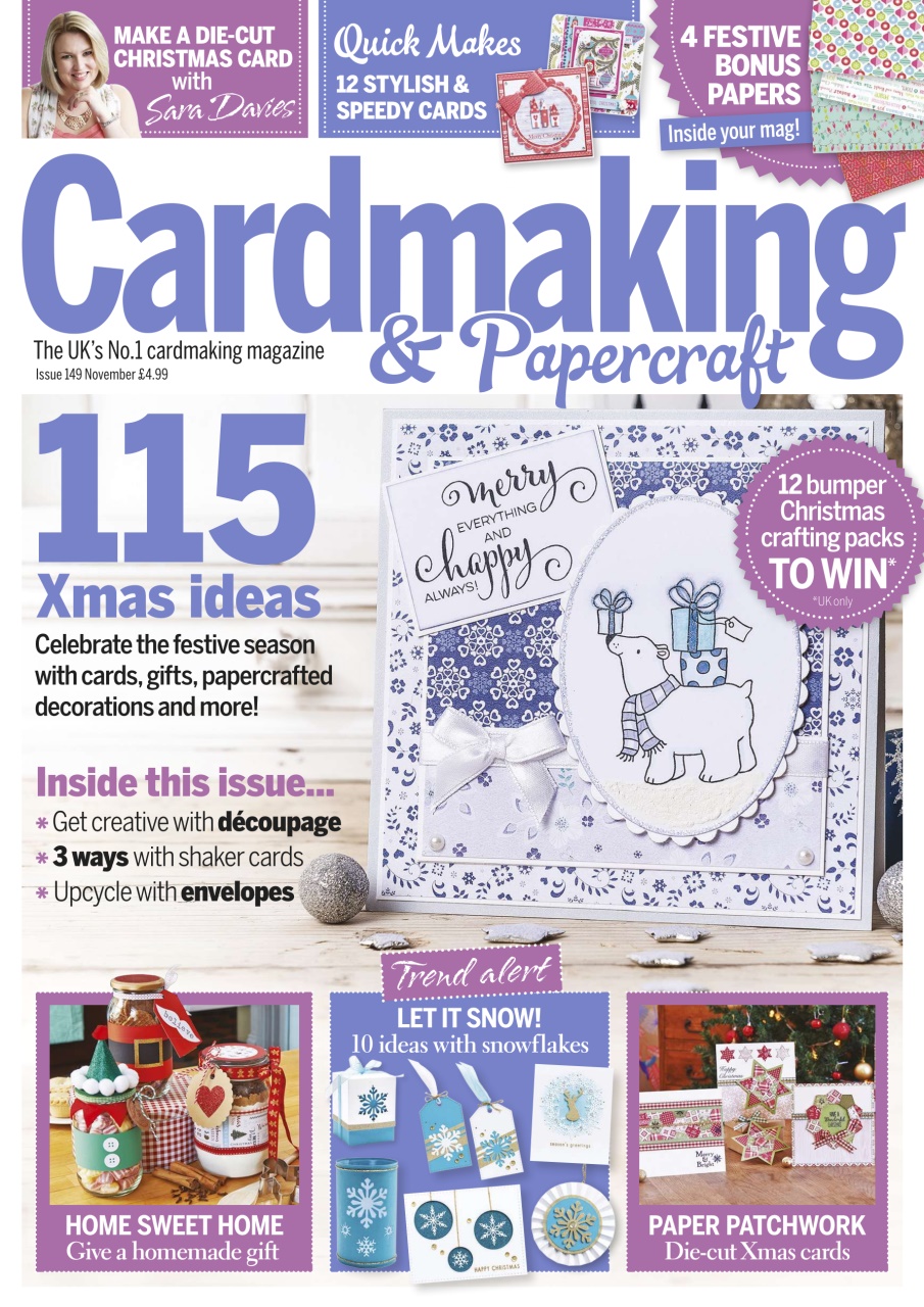 Cardmaking & Papercraft Magazine - November 2015 Back Issue