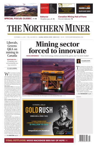 The Northern Miner Magazine - Vol. 101 No. 34 Vorige editie