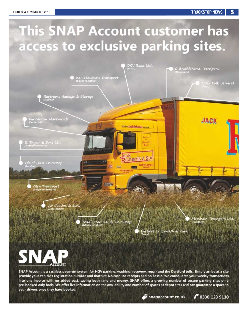Truckstop News Magazine - No. 354 Barron Wood Partners Hauliers & Owner ...