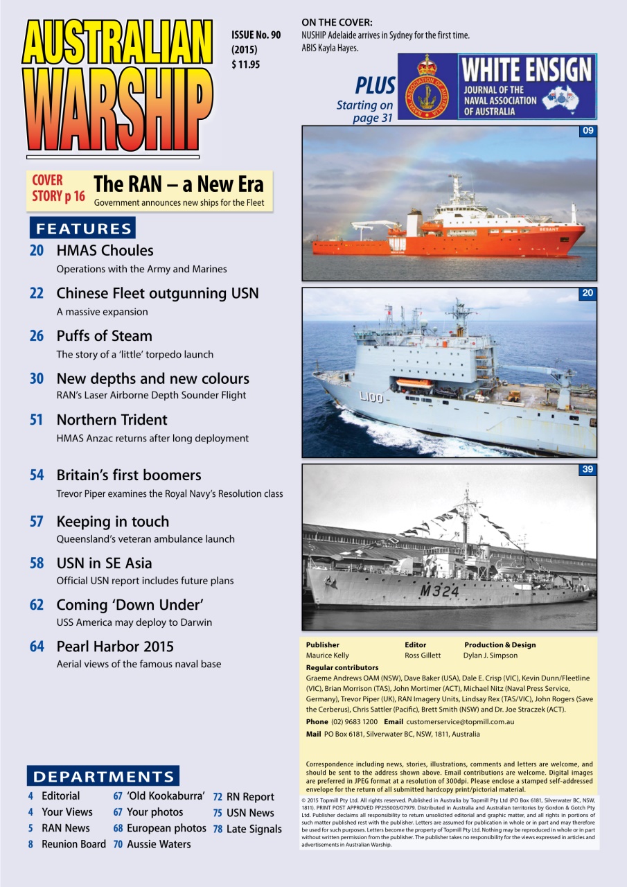 Australian Warship Magazine - 90 Back Issue