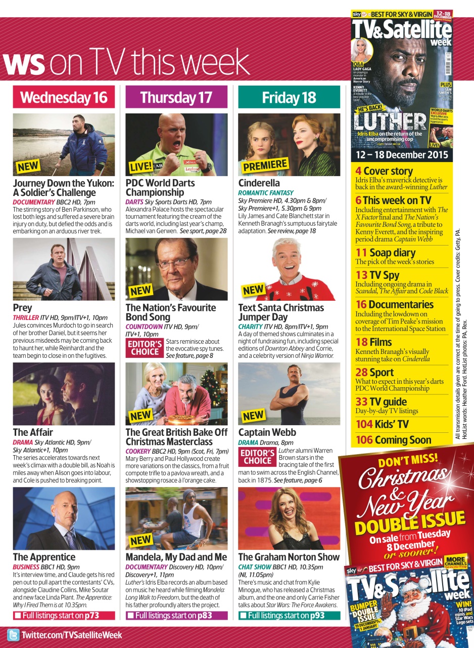 TV & Satellite Week Magazine - 12th December 2015 Subscriptions ...