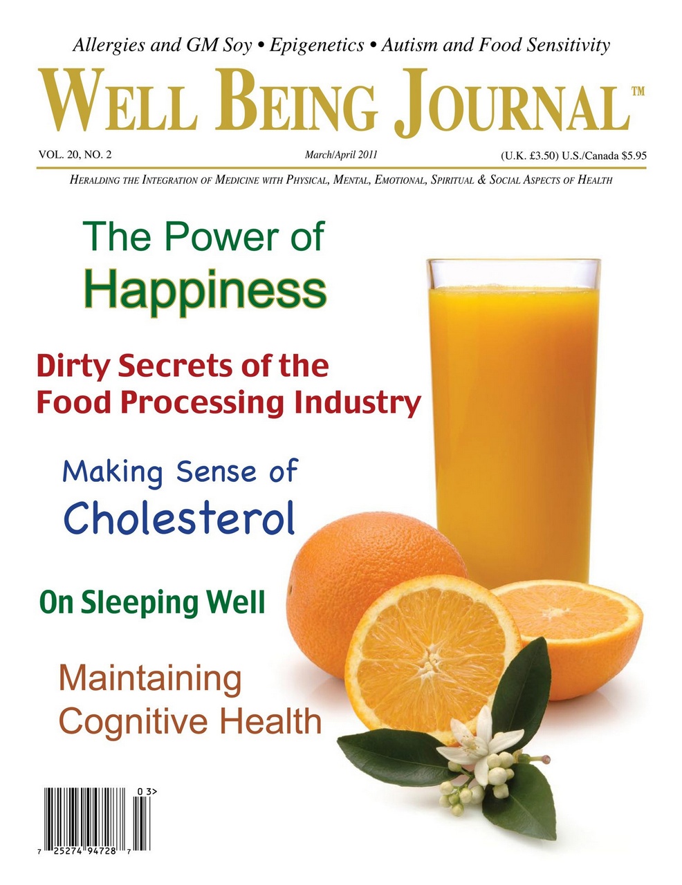 Well Being Journal Magazine - March April 2011 Back Issue