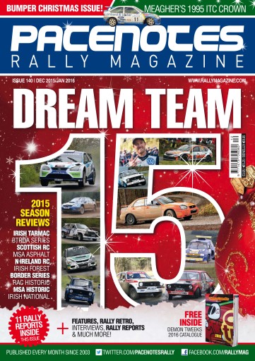 Pacenotes Rally magazine - Issue 140 - Dec 2015 / Jan 2016 Back Issue