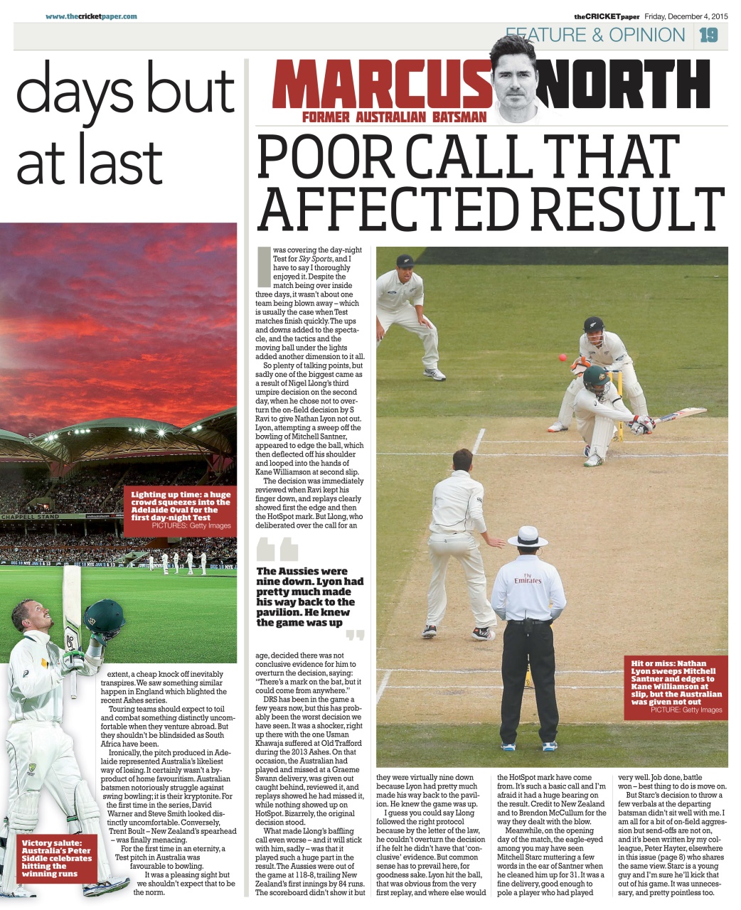 The Cricket Paper Magazine - 4th December 2015 Subscriptions | Pocketmags