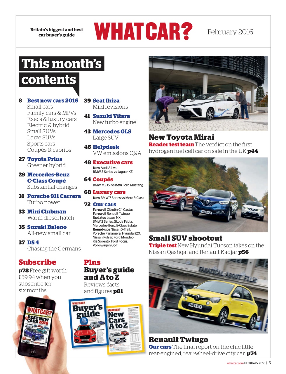 What Car? Magazine - February 2016 Subscriptions | Pocketmags