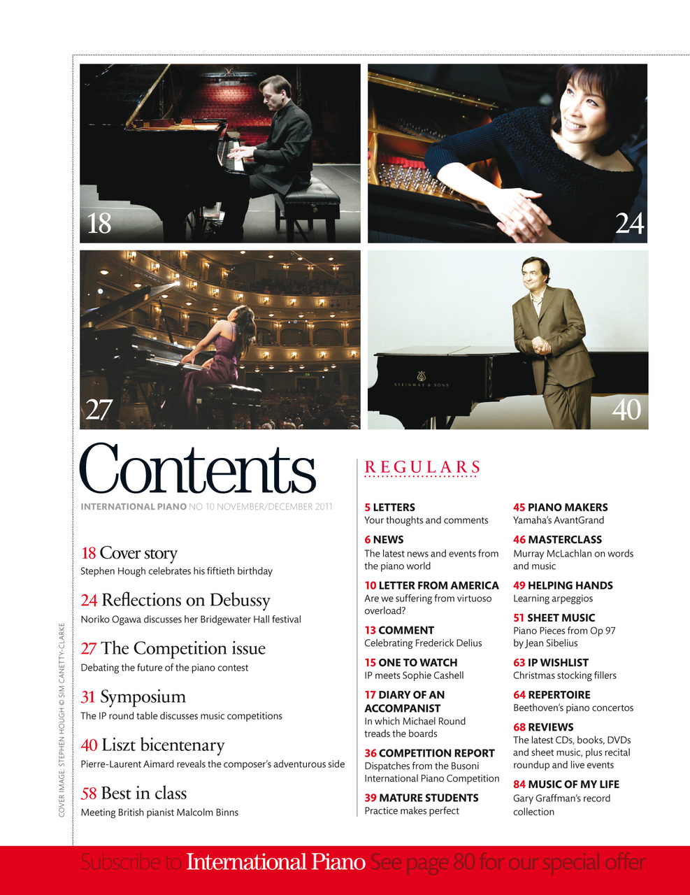 International Piano Magazine - International Piano Nov-Dec 2011 Back Issue