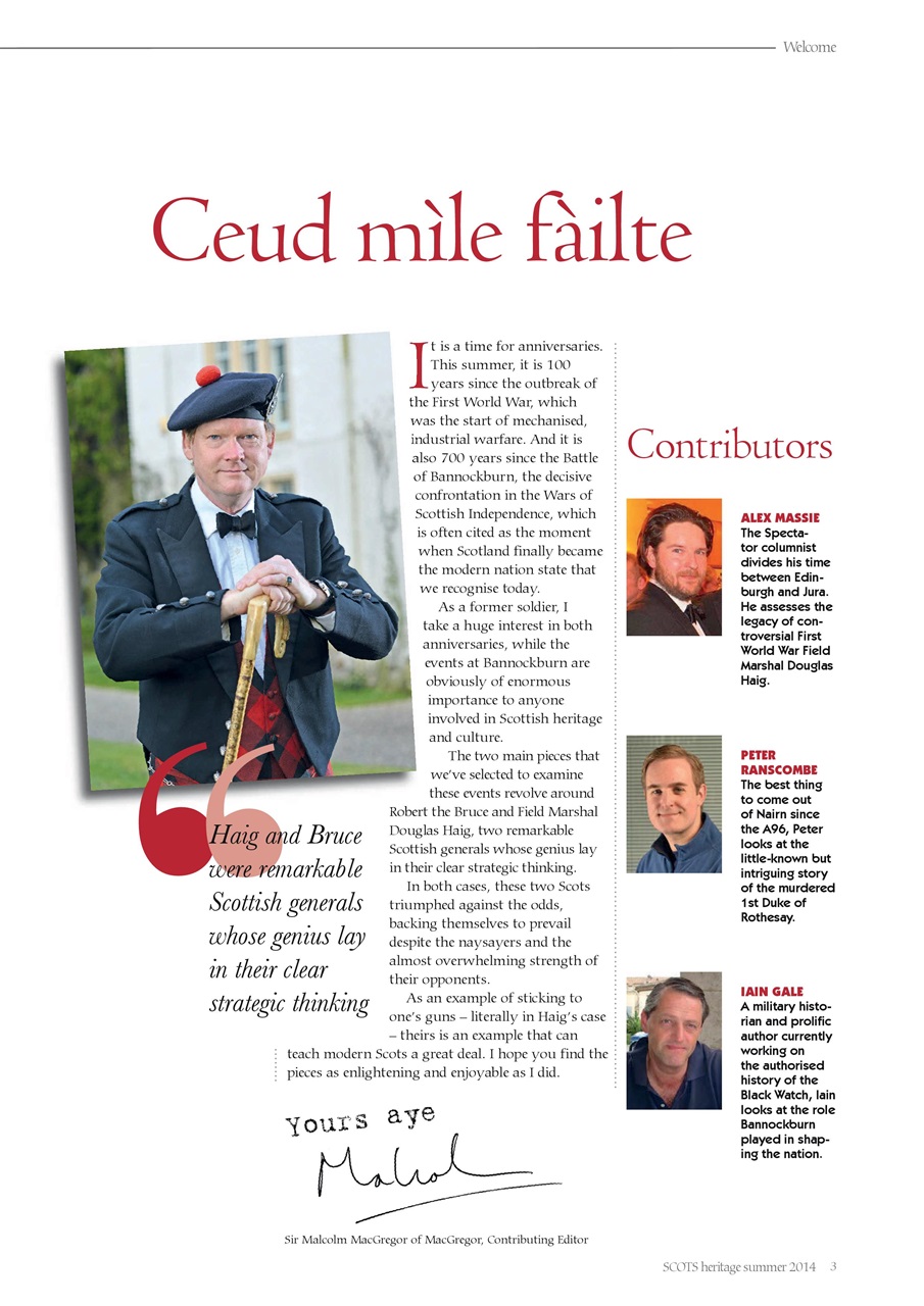 Scots Heritage Magazine - SCOTS Heritage Magazine - Sample Issue ...
