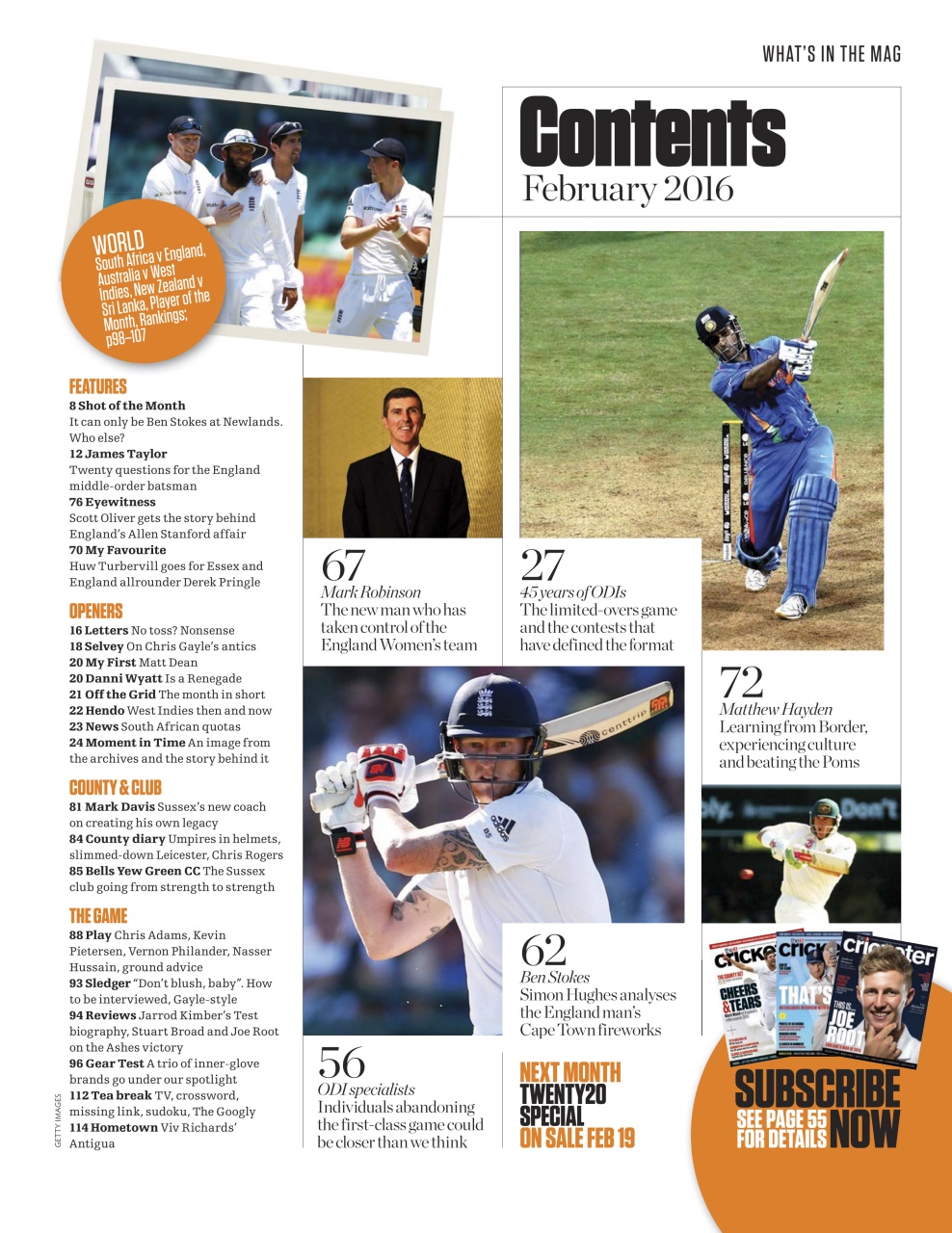 The Cricketer Magazine - February 2016 Back Issue