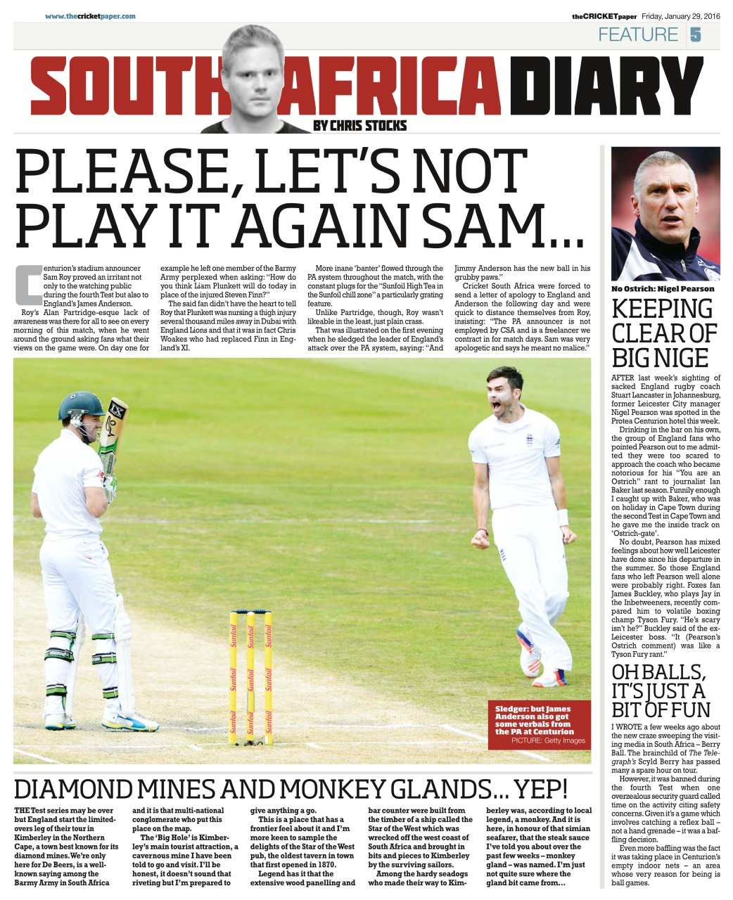 The Cricket Paper Magazine - 29th January 2016 Back Issue