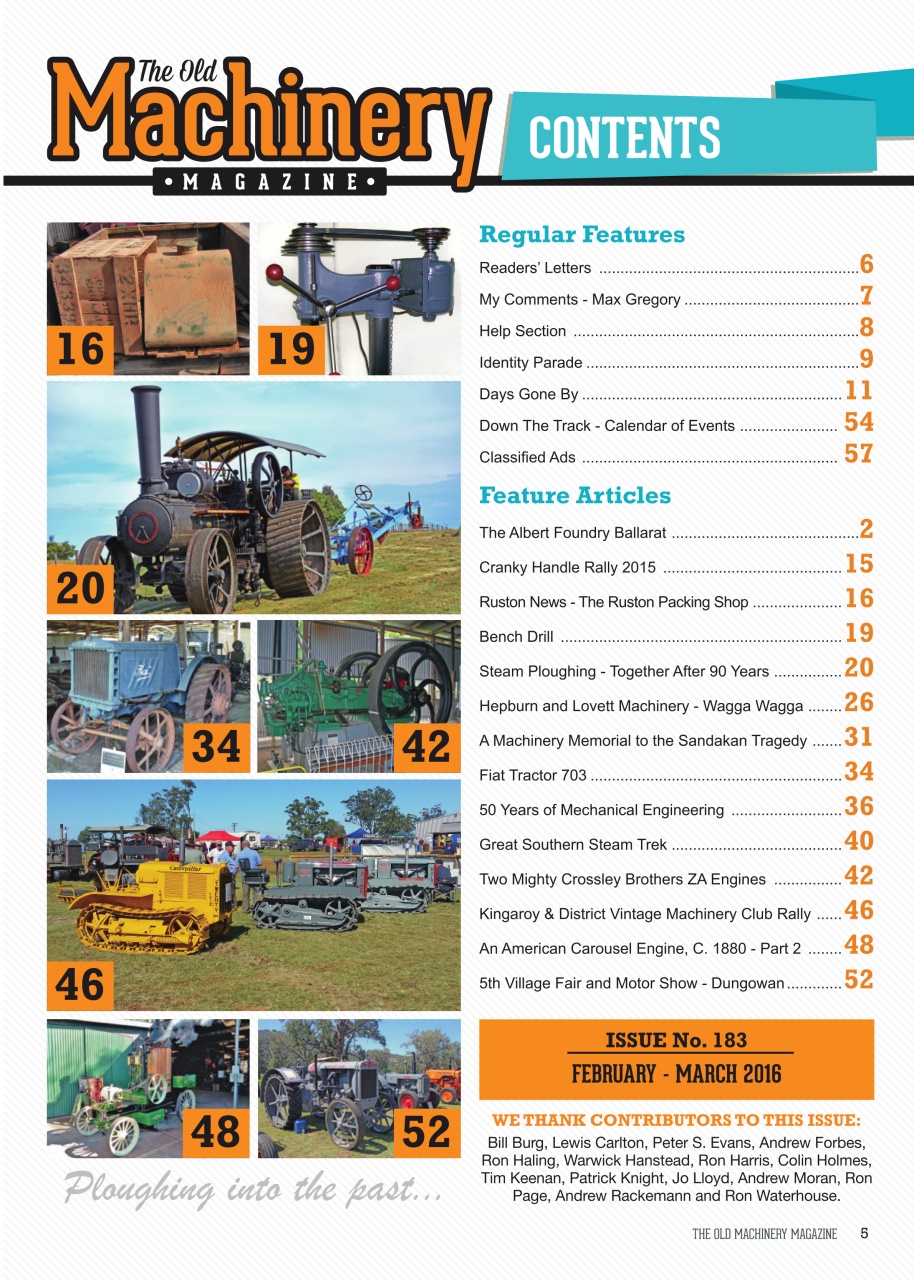 The Old Machinery Magazine - February March Back Issue
