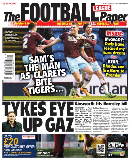 The Football League Paper Magazine - 7th February 2016 Back Issue