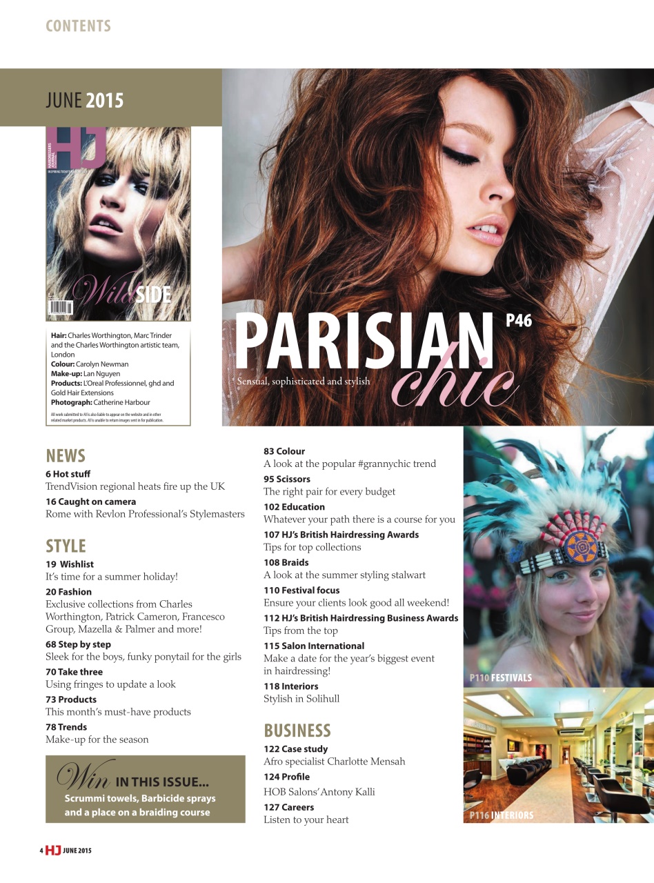 Hairdressers Journal Magazine - June 2015 Retour à l'édition précédente