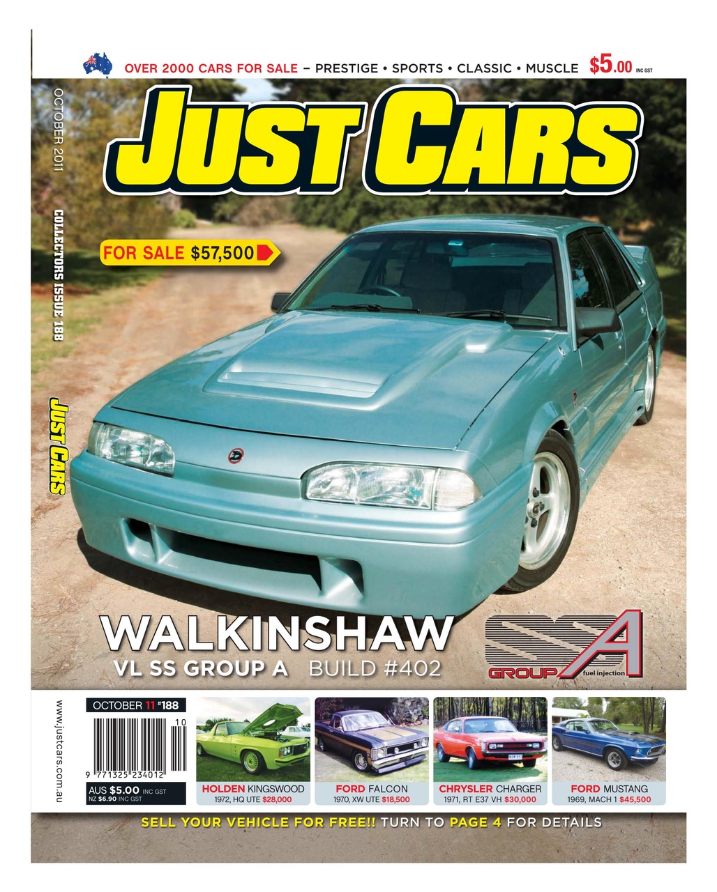 JUST CARS Magazine - JUST CARS Oct Issue 188 Back Issue