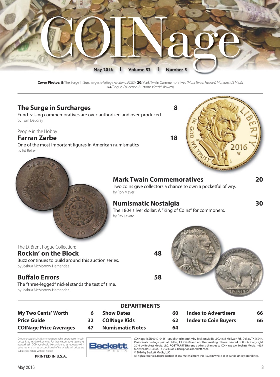 COINage Magazine - May 2016 Back Issue