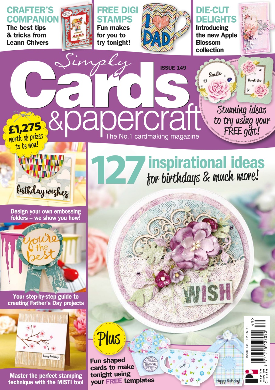 Simply Cards & Papercraft Magazine - 149 Back Issue