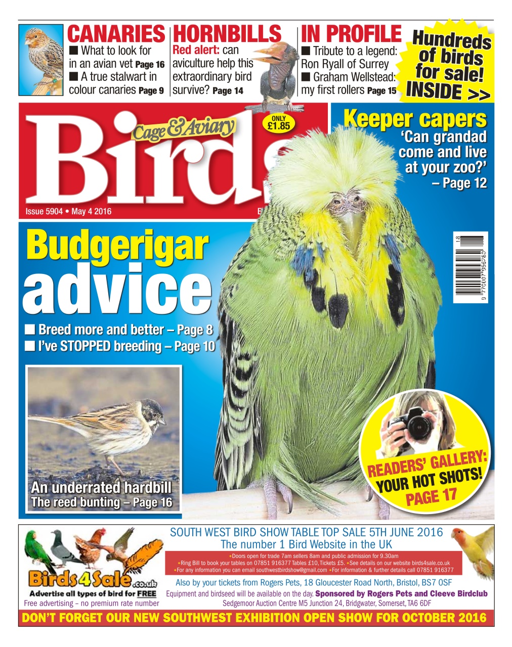 Cage & Aviary Birds Magazine - No. 5904 Budgerigar Advice Back Issue