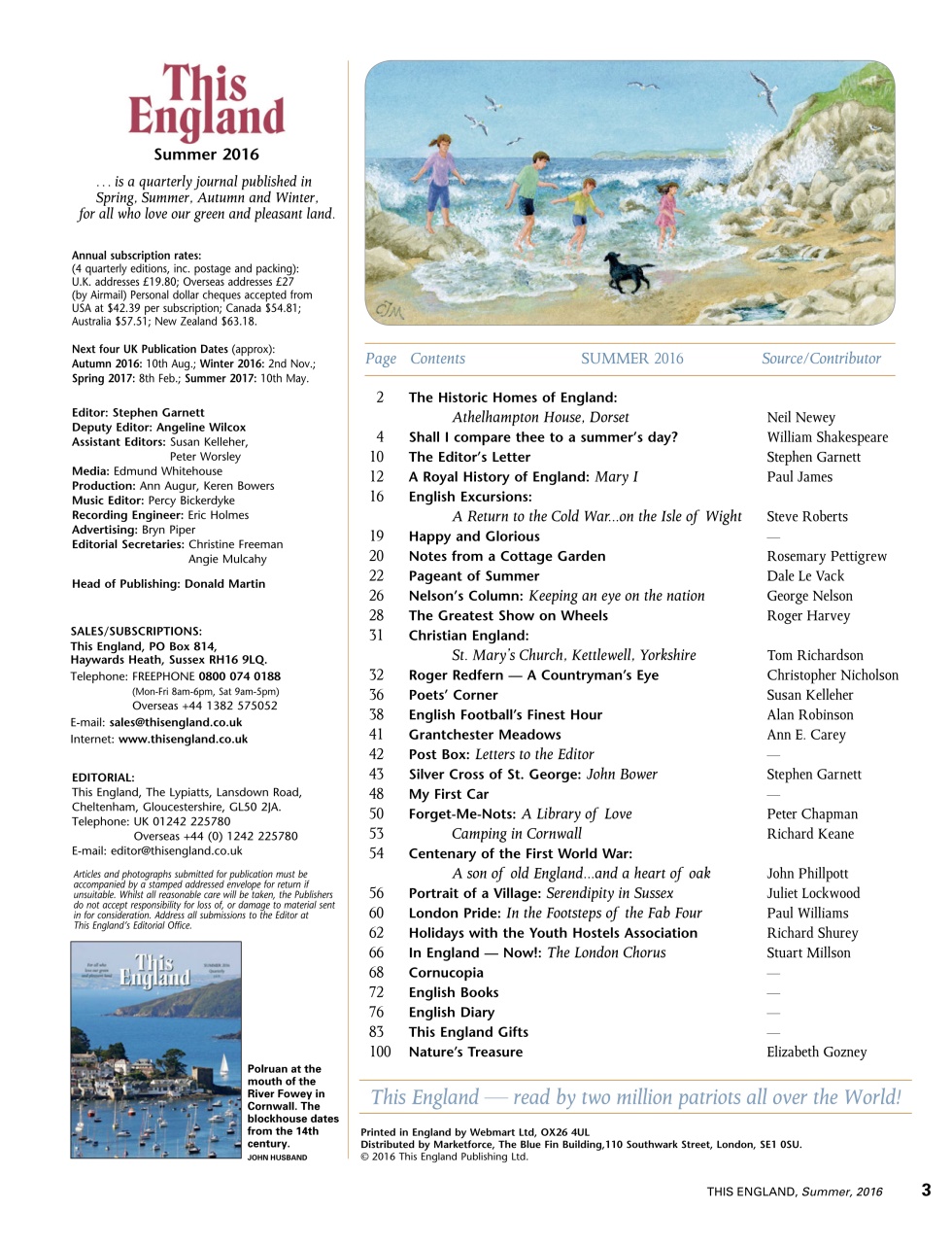 This England Magazine - Summer 2016 Back Issue