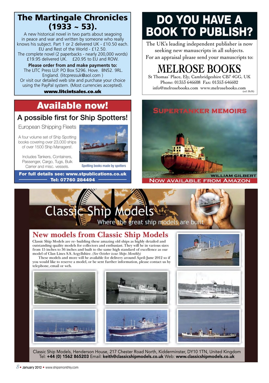 Ships Monthly Magazine - Ships Monthly January 2012 Back Issue
