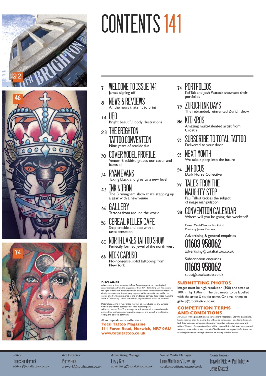 Total Tattoo Magazine - Total Tattoo 141 Back Issue