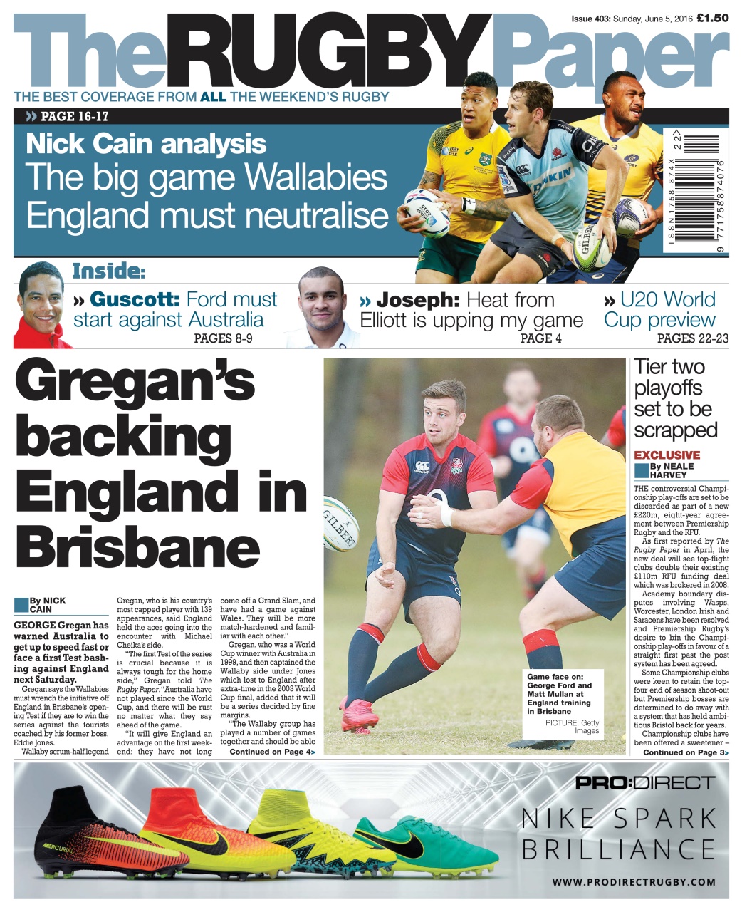 The Rugby Paper Magazine - 5th June 2016 Back Issue