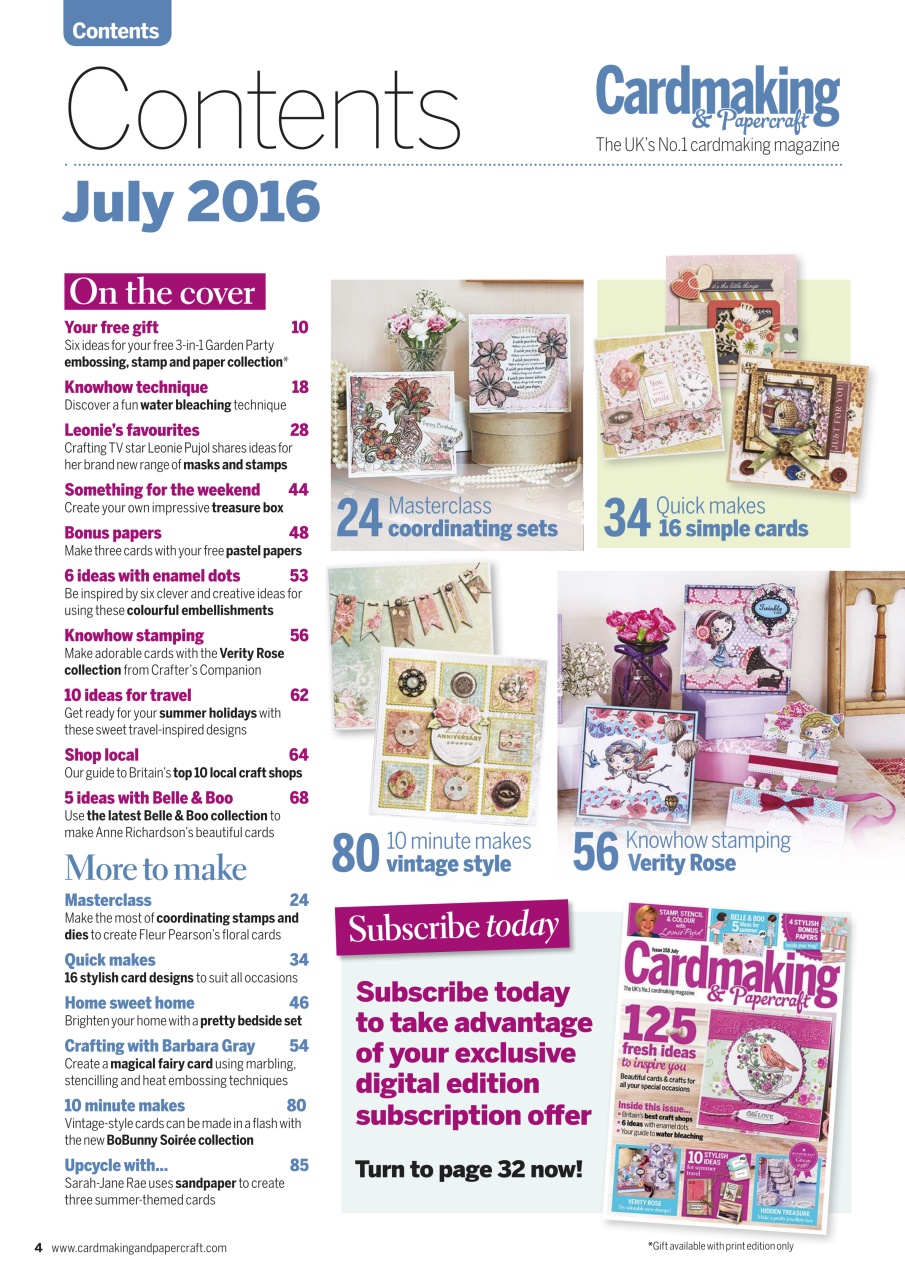Cardmaking & Papercraft Magazine - July 2016 Back Issue