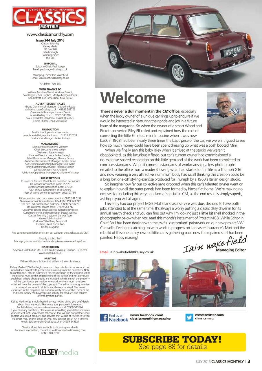 Classics World Magazine - No.244 - Triumph GT4 Back Issue