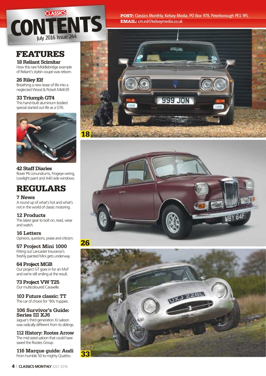 Classics World Magazine - No.244 - Triumph GT4 Back Issue