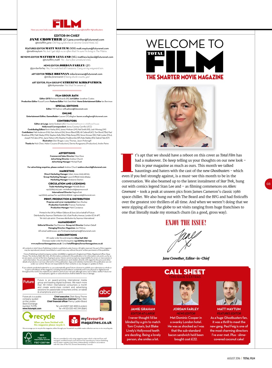 Total Film Magazine - August 2016 Back Issue