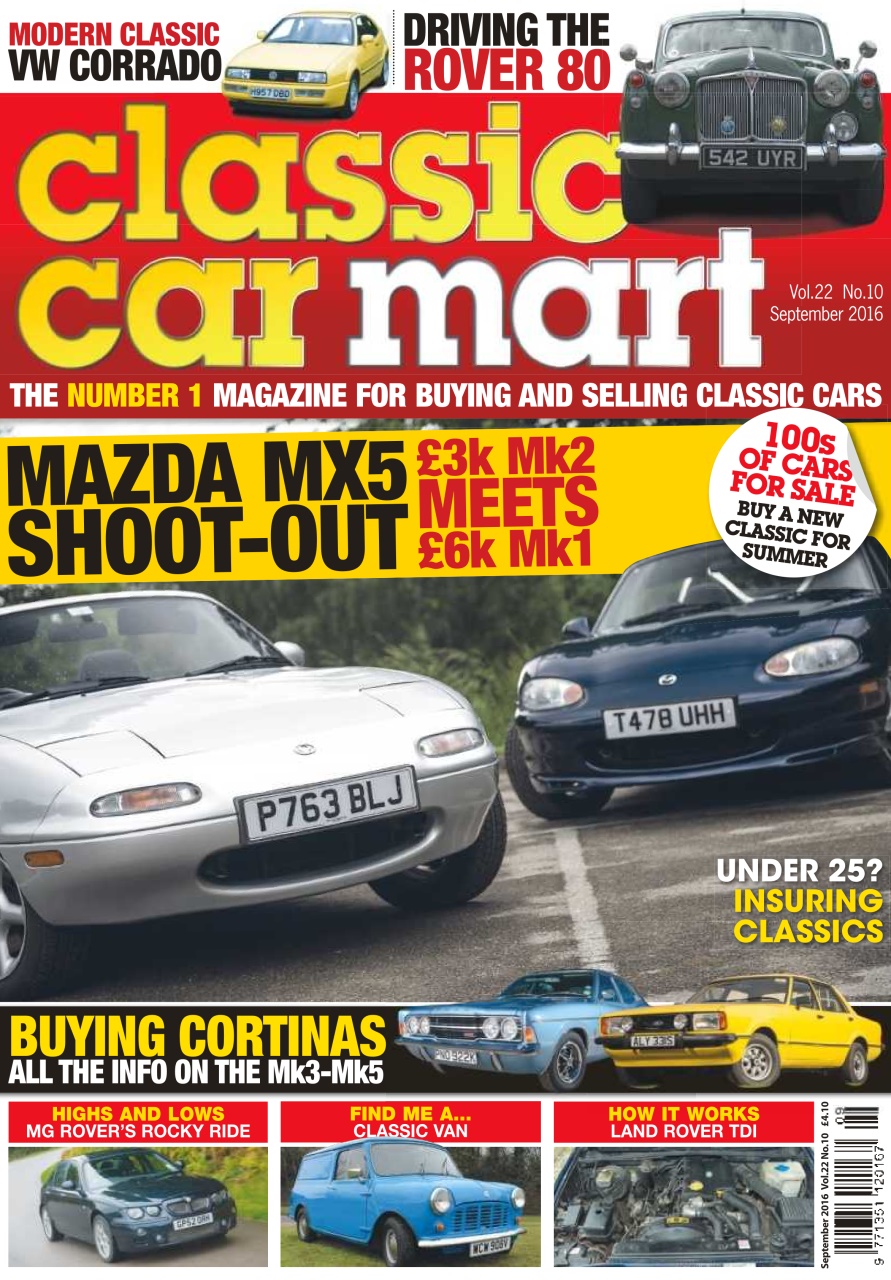 Classic Car Mart Magazine - Vol. 22 No. 10 - Mazda MX5 Shoot-Out Back Issue