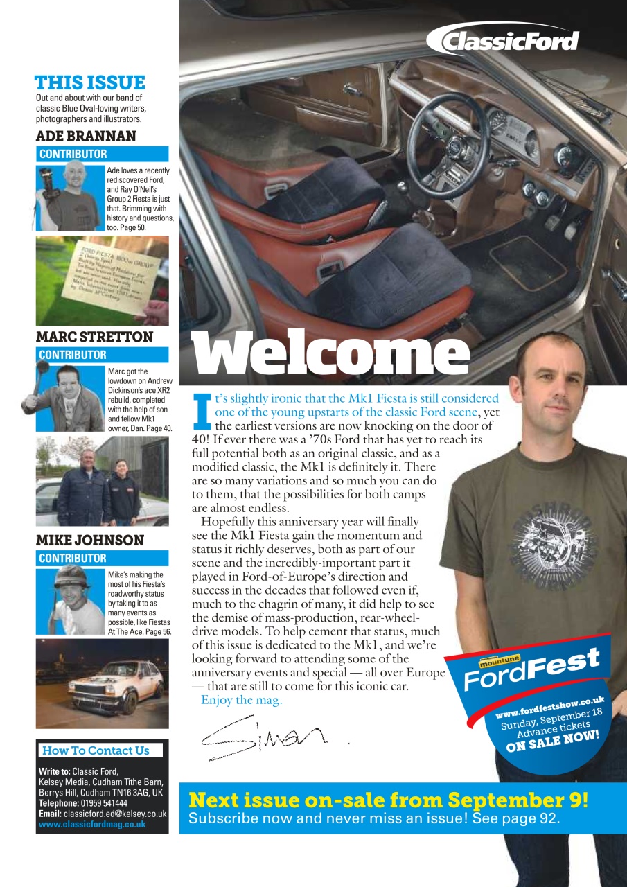 Classic Ford Magazine - No. 242 40 Years Of The Fiesta MK1 Back Issue