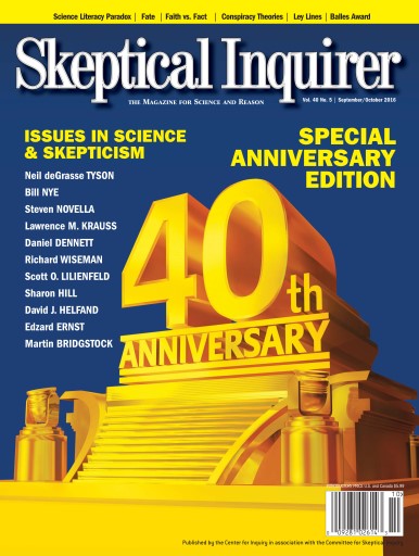 Skeptical Inquirer Magazine - September October 2016 Back Issue