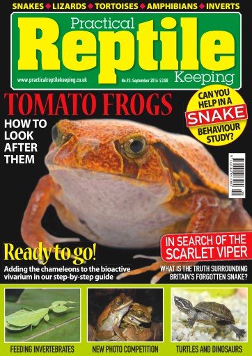 Practical Reptile Keeping Magazine - No. 92 Tomato Frogs Back Issue