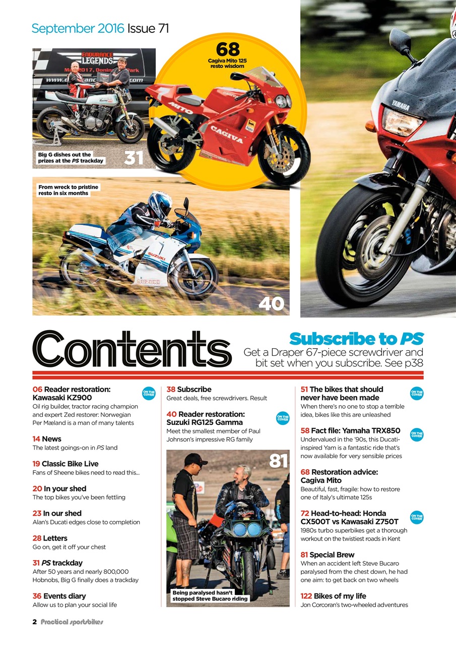 Practical Sportsbikes Magazine - September 2016 Back Issue